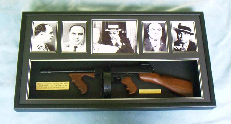 Alabama and Auburn Framed Prints - Al Capone shadowbox with full sized ...
