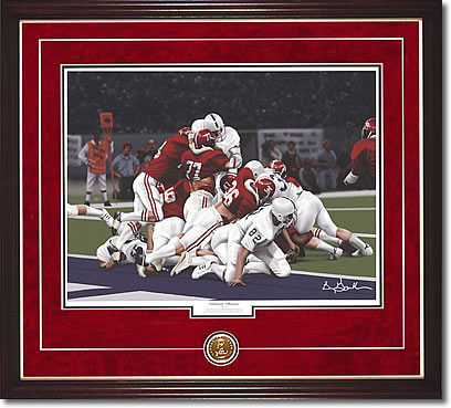 Framed Daniel Moore Alabama Football Prints - 1979 Goal Line Stand 22 ...