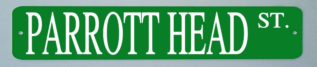 Framed Daniel Moore Alabama Football Prints - Parrott Head street sign