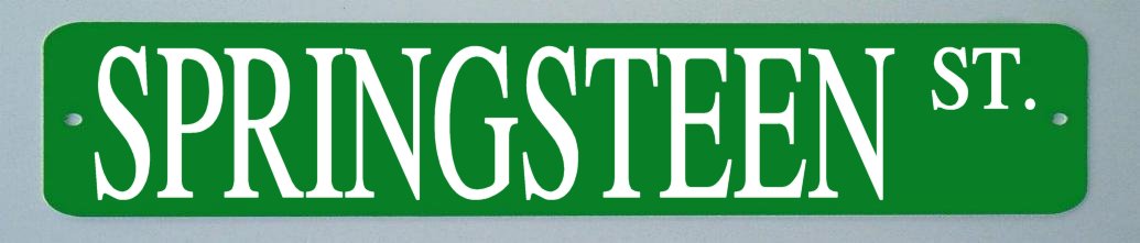 Framed Daniel Moore Alabama Football Prints - Bruce Springsteen street sign