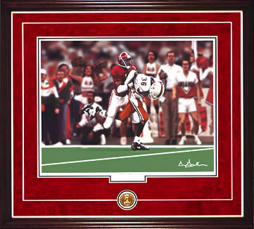 Framed Daniel Moore Alabama Football Prints - 1992 "George Teague "The ...