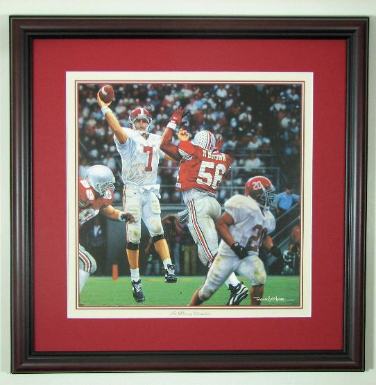 Framed Daniel Moore Alabama Football Prints - Daniel Moore "The Winning ...