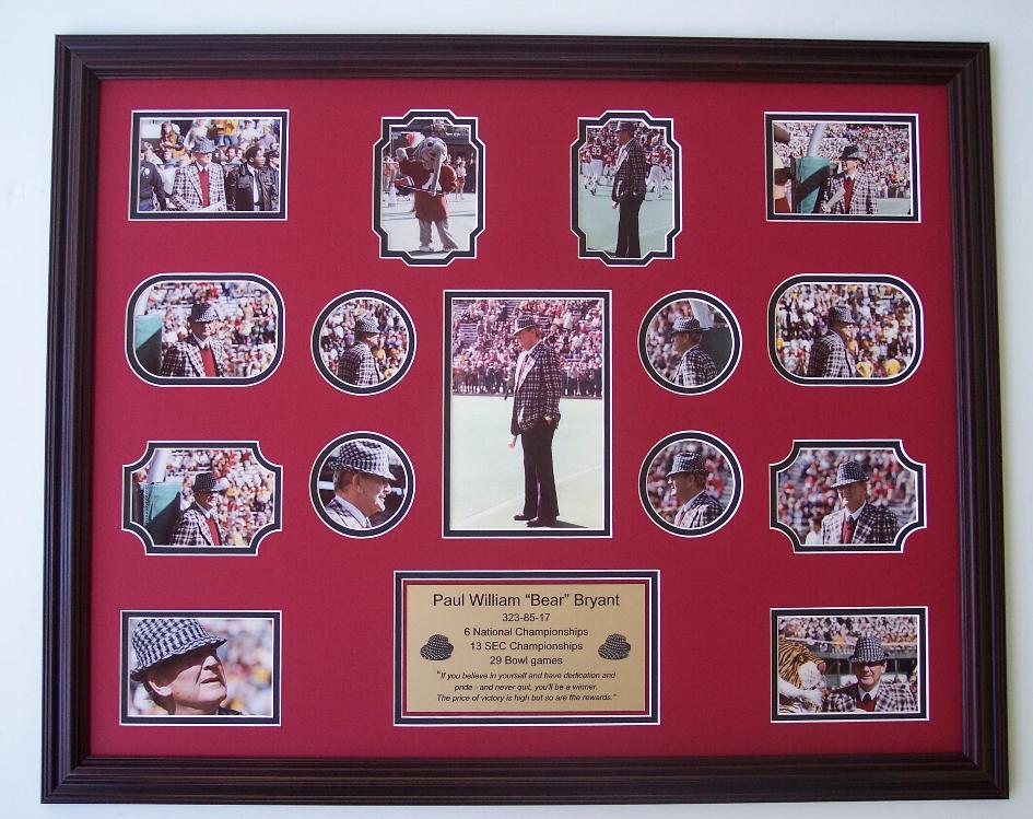Framed Daniel Moore Alabama Football Prints - Alabama football BEAR ...