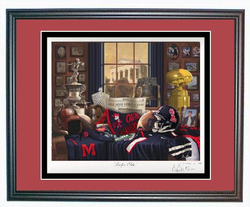 Framed Daniel Moore Alabama Football Prints - Ole Miss Rebels football ...
