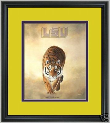 Framed Daniel Moore Alabama Football Prints - LSU Tigers football Tiger ...